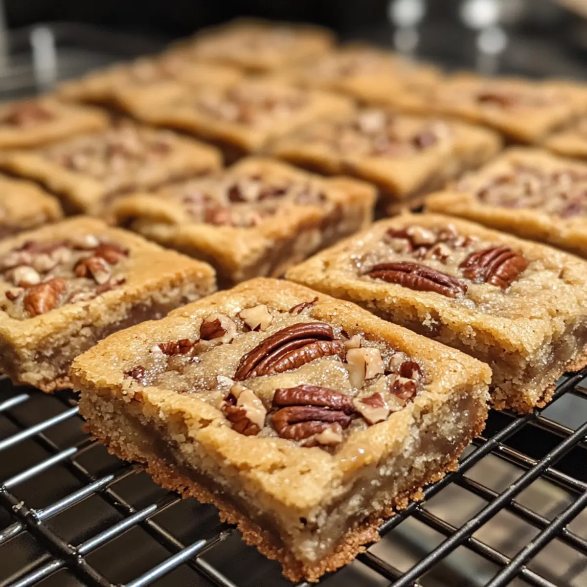Irresistible Delicious Crunchy Maple Pecan Cookie Squares